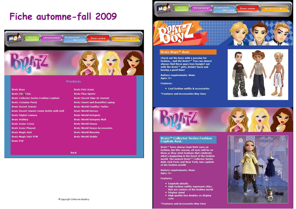 Bratz site MGA automne 2009